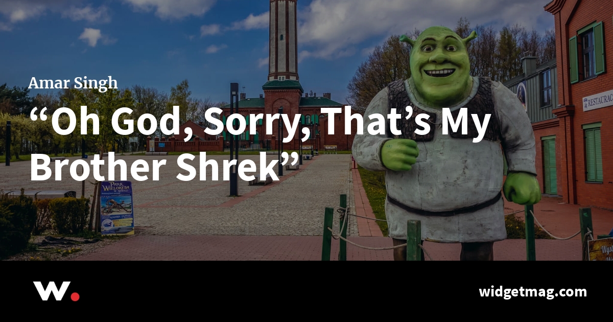 “Oh God, Sorry, That’s My Brother Shrek” by Amar Singh – Widget – a ...